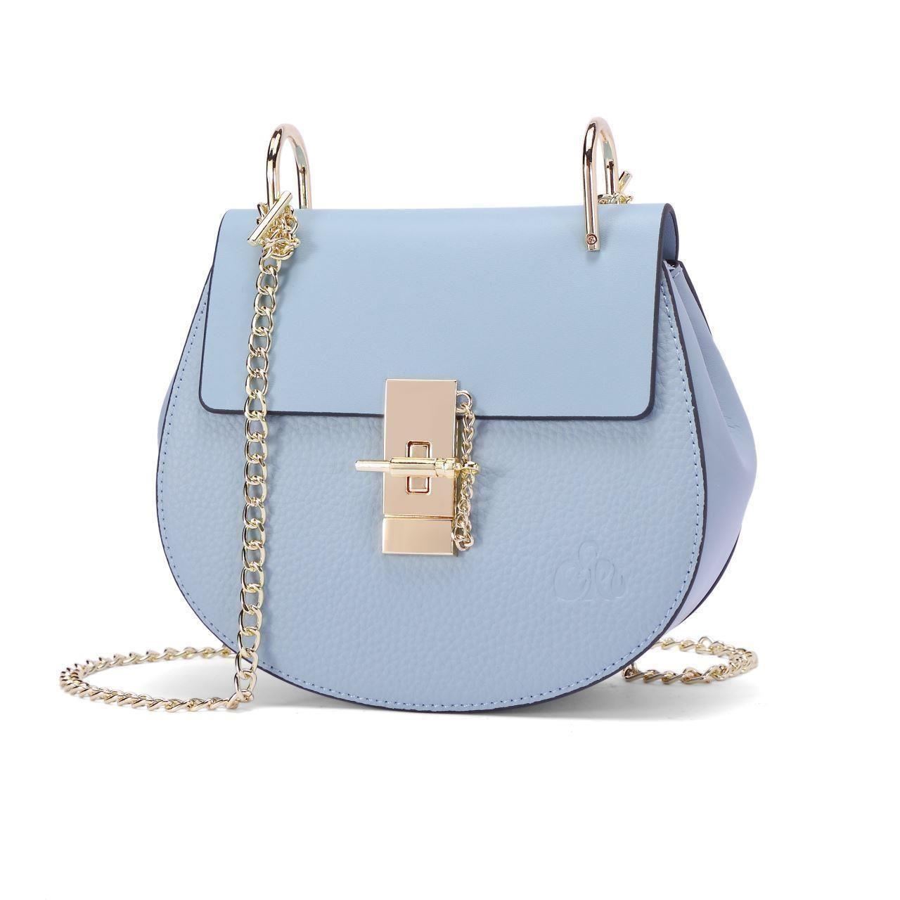 Haydeè blue - leather satchel cross-body bag - Ciel Bags